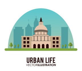Urban life design Royalty Free Vector Image - VectorStock