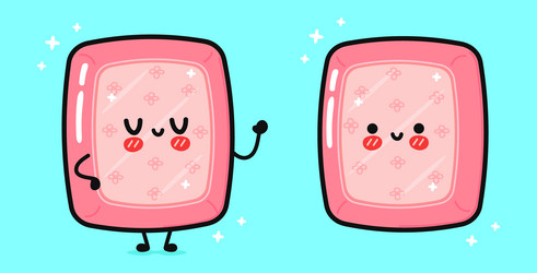 Cute funny soap waving hand hand drawn cartoon Vector Image