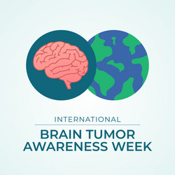 Flyers promoting international brain tumor Vector Image
