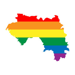 United states of america rainbow map Royalty Free Vector