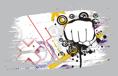 Hand punch Royalty Free Vector Image - VectorStock