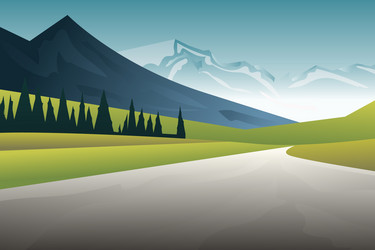 Horizontal outside scenery drawing natural Vector Image