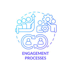 Engagement processes concept icon Royalty Free Vector Image