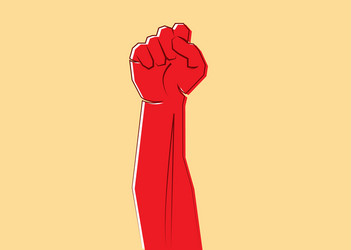 Soviet propaganda poster style fist Royalty Free Vector