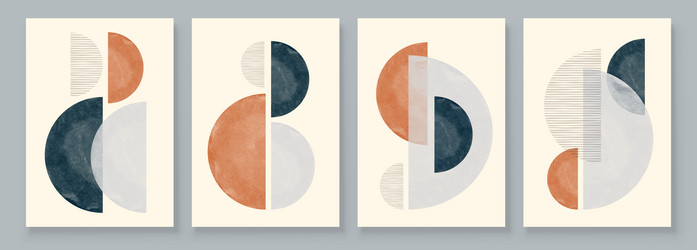 Boho wall art set 3 or 4 pieces of posters Vector Image