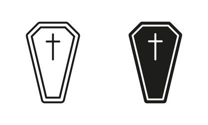 Coffin Outline Casket Vector Images (over 1,600)