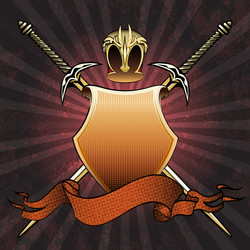 Shield and helmet Royalty Free Vector Image - VectorStock