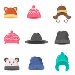 Winter hat cartoon Royalty Free Vector Image - VectorStock