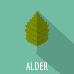 Birch leaf icon flat style Royalty Free Vector Image