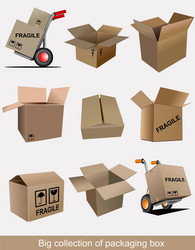 Packaging boxes Royalty Free Vector Image - VectorStock