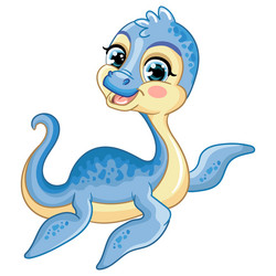 Cute cartoon baby orange stegosaurus Royalty Free Vector