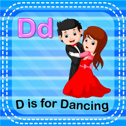 Flashcard letter d is for duck Royalty Free Vector Image