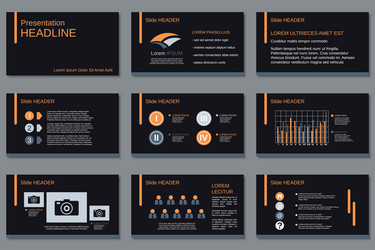 Professional business presentation template Vector Image