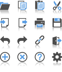Application toolbar flat icons Royalty Free Vector Image
