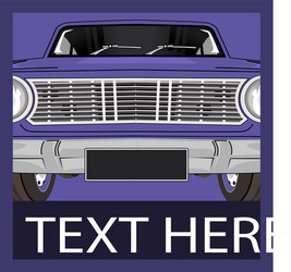 Flat design car front view Royalty Free Vector Image