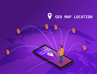 Delivery global tracking system service online Vector Image