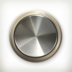 Metal button detailed icon Royalty Free Vector Image