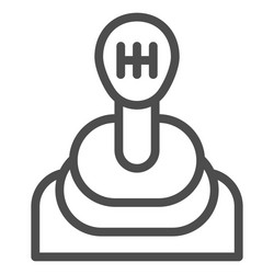 Transmission line and glyph icon gear shift Vector Image