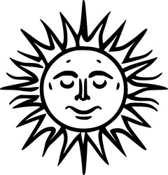 Black tribal sun tattoo sonnenrad symbol isolated Vector Image
