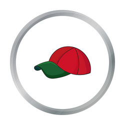 Golf cap icon in cartoon style isolated on white Vector Image