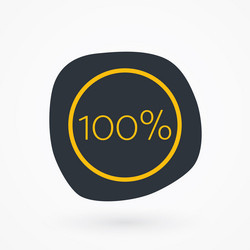 100 percent chart percentage infographics Vector Image