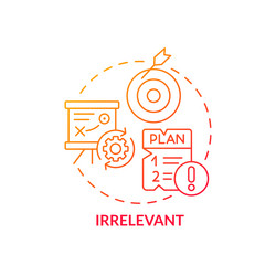 Irrelevant concept icon Royalty Free Vector Image