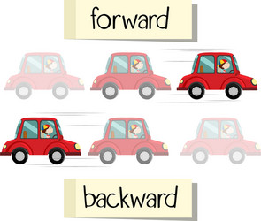 Opposite wordcard for upstairs and downstairs Vector Image