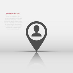 Placement icon in flat style people pin on white Vector Image