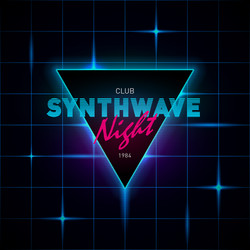 Retrowave party posters set Royalty Free Vector Image