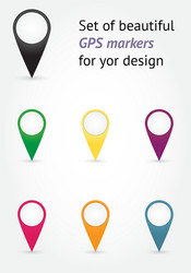 Folded city map with gps pin icons and markers Vector Image