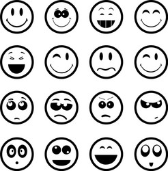 Smiley faces Royalty Free Vector Image - VectorStock