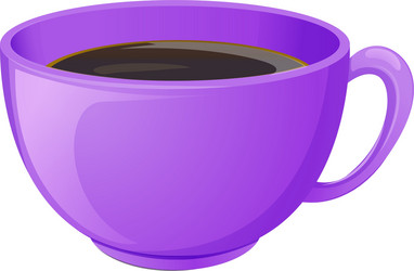 A violet cup with coffee Royalty Free Vector Image