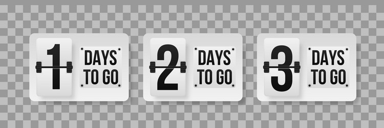 Days to go Royalty Free Vector Image - VectorStock