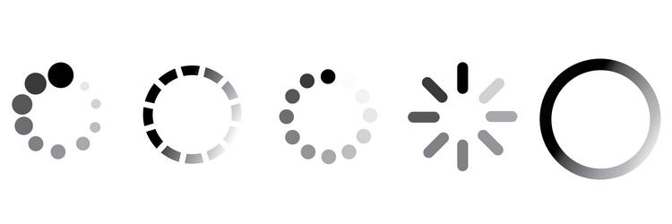 Load icons preloaded countdown symbols Royalty Free Vector