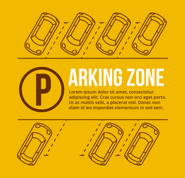 Different types car parking spaces Royalty Free Vector Image