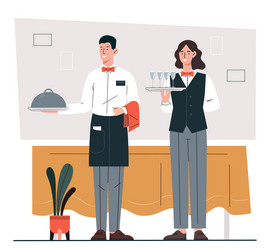 Hotel staff uniform set Royalty Free Vector Image