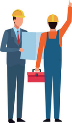 Construction worker avatar Royalty Free Vector Image