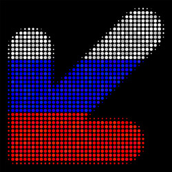 Halftone russian mouse cursor icon Royalty Free Vector Image