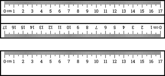 Realistic metal rulers with black inch scale Vector Image