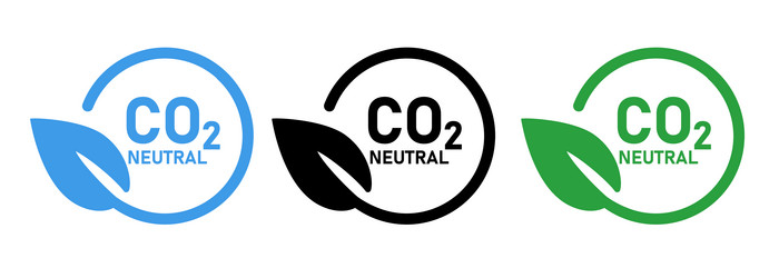 Carbon neutral badge Royalty Free Vector Image