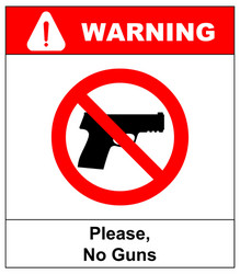 Prohibiting sign for gun Royalty Free Vector Image