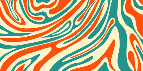Retro swirl pattern groovy textured Royalty Free Vector