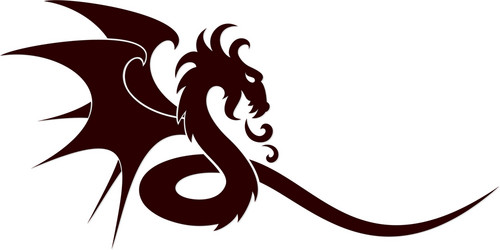 A dragon symbol Royalty Free Vector Image - VectorStock