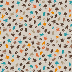 Cute seamless pattern valentines day with coffee Vector Image