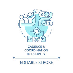Cadence and coordination in delivery blue Vector Image