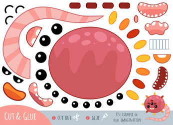 Education paper game for children cute bacteria Vector Image