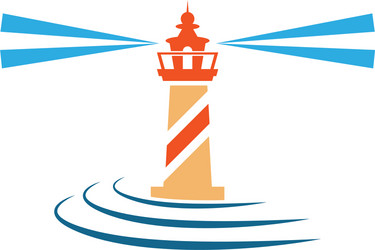 Lighthouse symbol icon Royalty Free Vector Image