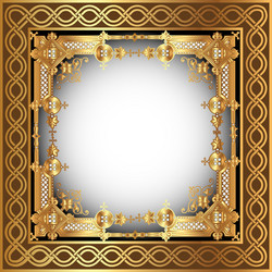 Vintage golden frame Royalty Free Vector Image