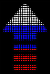 Halftone russian mouse cursor icon Royalty Free Vector Image