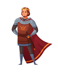 Medieval peasant cartoon composition Royalty Free Vector